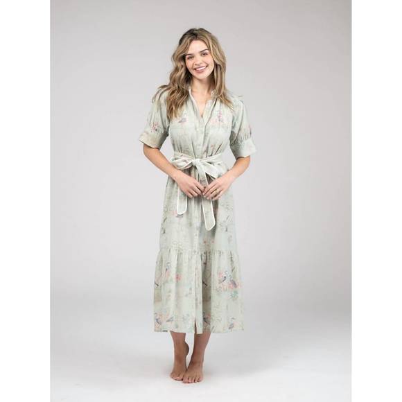 Beau & Ro | Dresses | New Beau Ro Jane Dress In Sage Mural | Poshmark